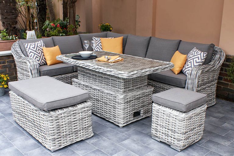 Miami Pearl Grande Corner Dining Set – Firmans Direct